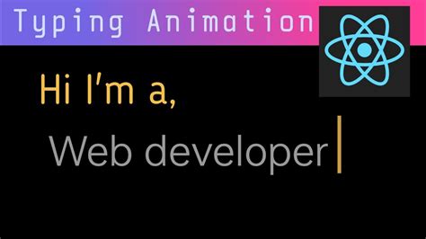 Typewriter Animation React Youtube