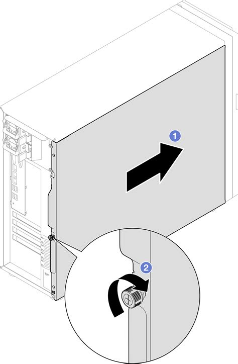 서버 덮개 설치 Thinksystem St250 V3 Lenovo Docs