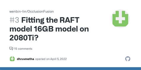 fitting the raft model 16gb model on 2080ti · issue 3 · wenbin lin