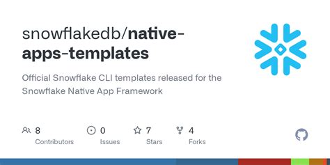 Github Snowflakedbnative Apps Templates This Repository Contains Official Templates Released