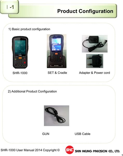 Shin Heung Precision SHR-1000 Industrial PDA User Manual SHR 1000 User ...