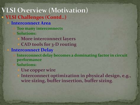 very large scale integrated circuits vlsi overview pptx