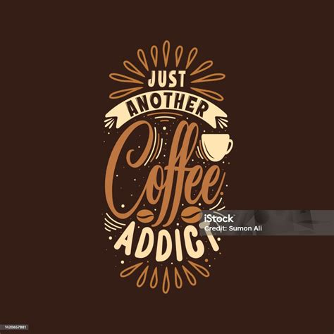 또 다른 커피 중독자 손 레터링 벡터 타이포그래피 스크립트 디자인을위한 영감을주는 인용문 가격에 대한 스톡 벡터 아트 및 기타 이미지 가격 개념 고급 Istock