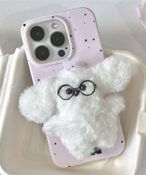 안경 강아지 그립톡 케이스 키치 아이폰 아이폰케이스 강아지 강아지케이스 폰케이스 강아지그립톡 강아지스마트톡 강아지인형 인형그립톡 스마트톡 핑크케이스 땡땡이케이스 도트