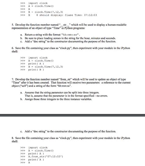 Solved Part B Class Time You Will Develop A New Data Type