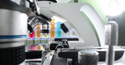 Examining Samples Under A Microscope In A Laboratory Stock Video Examining Samples Under A Microscope In A Laboratory Stock Video