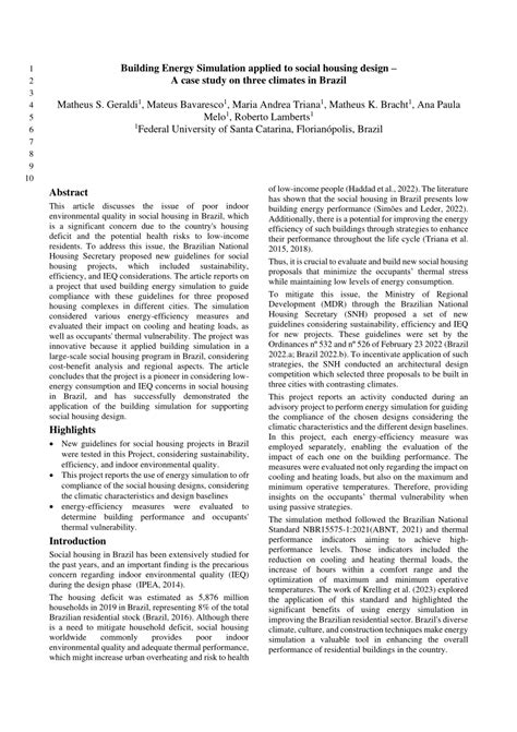 (PDF) Building Energy Simulation applied to social housing design – A case study on three ...