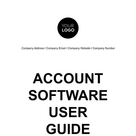 Account Software User Guide Template Edit Online And Download Example