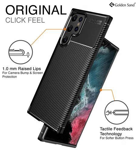 Aramid Fibre Series Shockproof Armor Back Cover For Samsung Galaxy S22 Ultra 5g 6 8 Inch Black