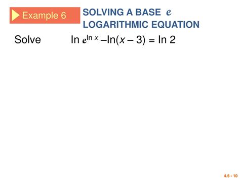 Ppt Solving Exponential And Logarithmic Equations Examples And Guidelines Powerpoint Presentation