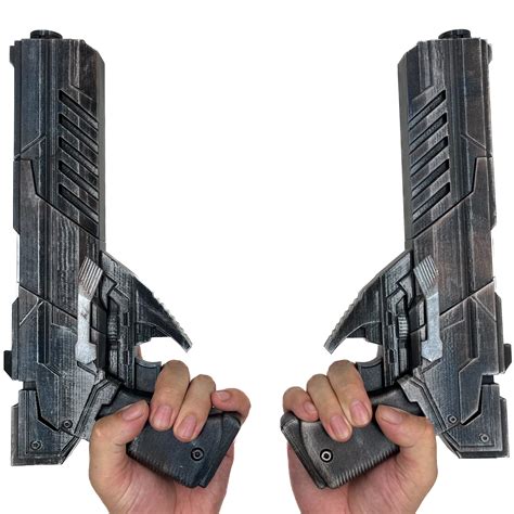 🔫 Red Hood Arkham Knight Pistols Pistol Replica Prop Jason Todd Robin