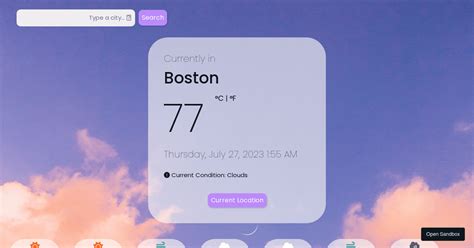 Weather App Codesandbox