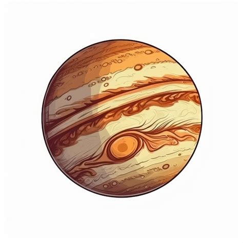 Premium Ai Image A Cartoon Illustration Of The Planet Jupiter