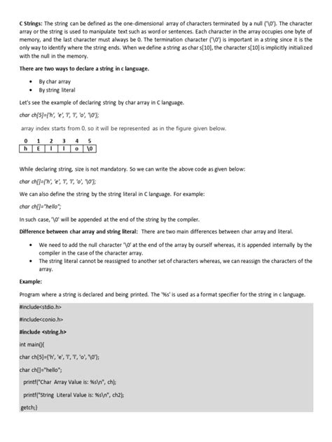 C Strings | PDF | String (Computer Science) | C (Programming Language)