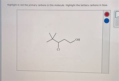 solved highlight in red the primary carbons in this