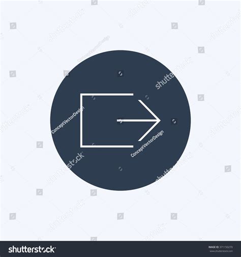 Vector Illustration Thin Line Exit Icon Stock Vector Royalty Free