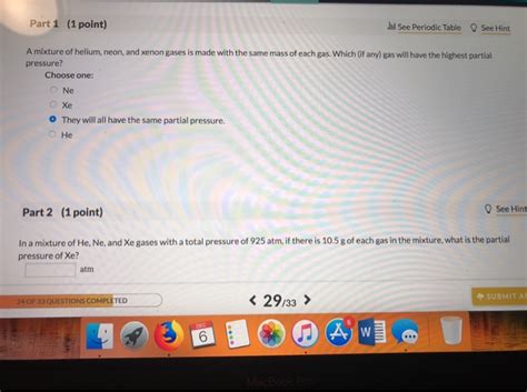 Solved Part 1 1 Point Hi See Periodic Table See Hint A