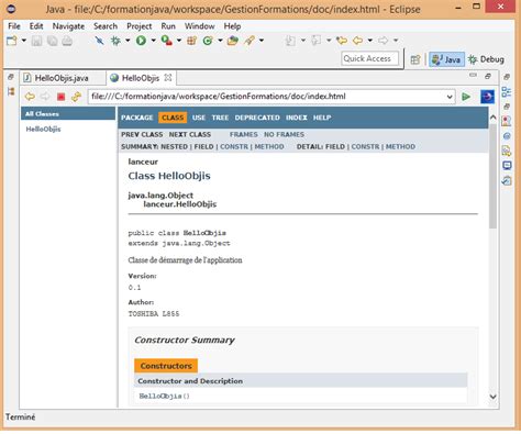 Tutoriel Java N°6 Documentation De Programme Java Avec Loutil Javadoc