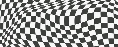 Checkered Pattern With Distortion Effect Deformed Vector Image