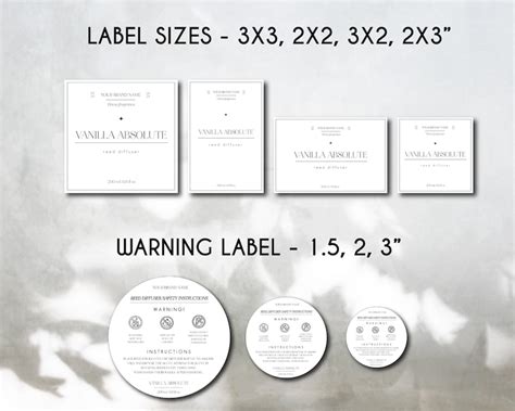 Editable Reed Diffuser Label Template Minimalist Design Digital Download Etsy Australia