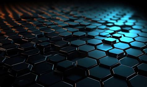 Premium Ai Image Abstract And Stylish Futuristic Black Hexagon Background Creating Using