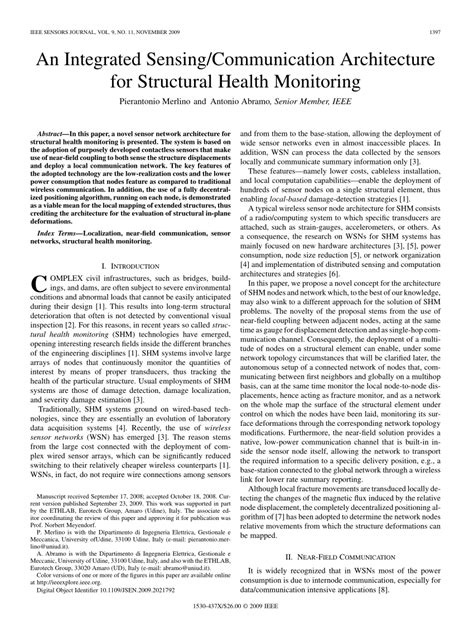 Pdf An Integrated Sensing Communication Architecture For Structural