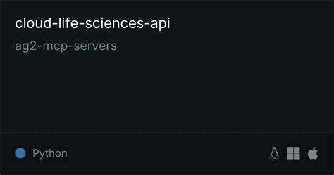 Cloud Life Sciences Api Mcp Server Glama