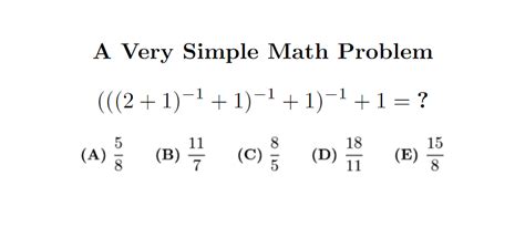 A Very Simple Math Problem Addition And Reciprocal Dont Get This