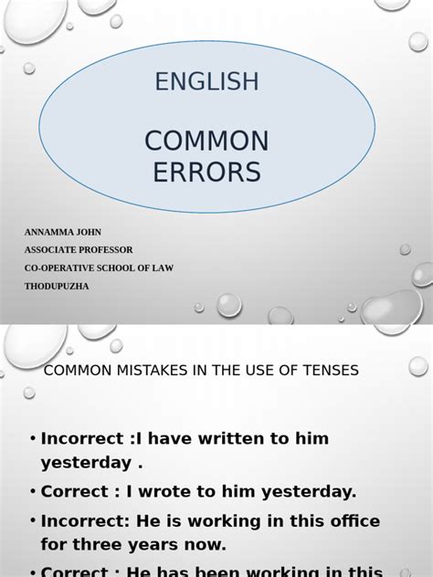 common errors pdf