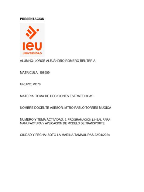 programacion lineal pdf programación lineal ecuaciones