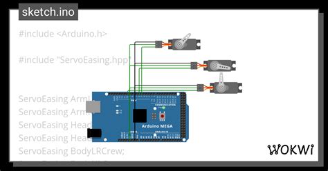 Test Servo Easing Copy Wokwi ESP STM Arduino Simulator