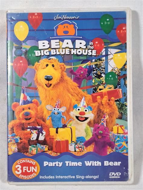 Bear In The Big Blue House Party Time With Bear 2000 Dvd 3 Episodes