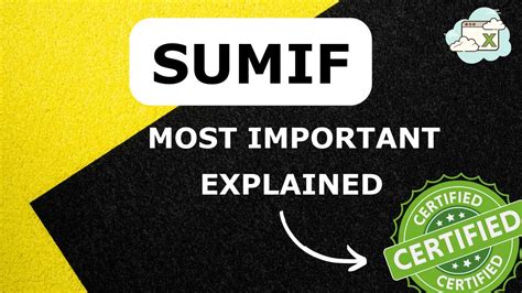 How To Use The Sumif Function In Microsoft Excel 2024 Youtube