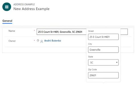 Composite Address Control Pcf Gallery