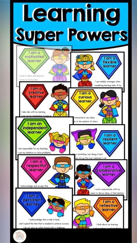 Learning Disposition Posters Learning Super Powers Learning Characteristics Pinterest