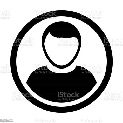 플랫 컬러 문양 그림에서 남자 사용자 아이콘 벡터 사람 기호 프로필 획 원 아바타 로그인 감독에 대한 스톡 벡터 아트 및 기타 이미지 감독 경영자 고객 Istock