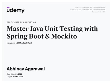 Abhinav Agrawal On Linkedin Udemy Course Completion Certificate