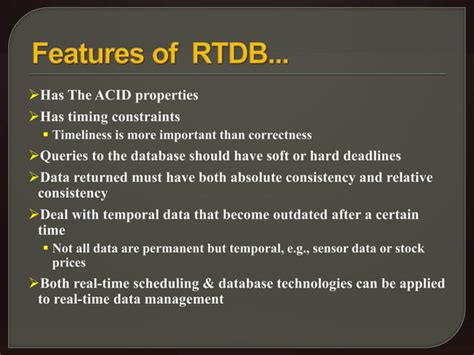 Real Time Databases Ppt