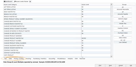 Set Up User Access Levels