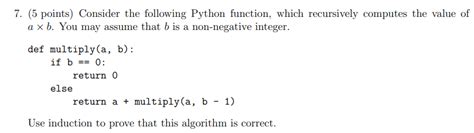 Solved Points Consider The Following Python Function Chegg