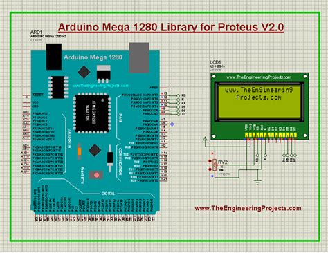 Arduino Mega 1280 Library For Proteus V20 The Engineering Projects