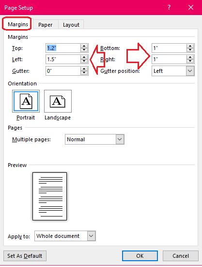 Learn New Things MS Word Standard Page Setup For Project Seminar Thesis Assignment
