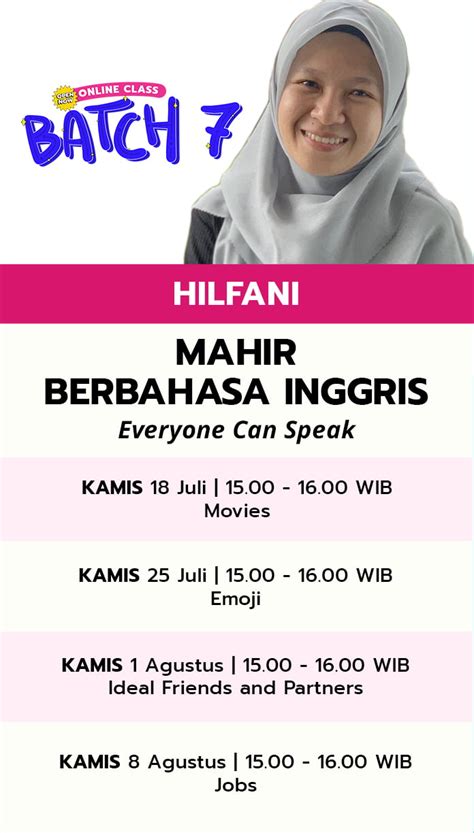 Mahir Berbahasa Inggris Batch 7 Sangsang Univ Indonesia