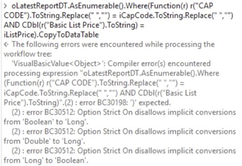 A Piece Of Datatable Code Ive Written Which Worked Before Seems To