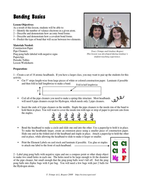 Bonding Basics 2008 Pdf Ion Ionic Bonding