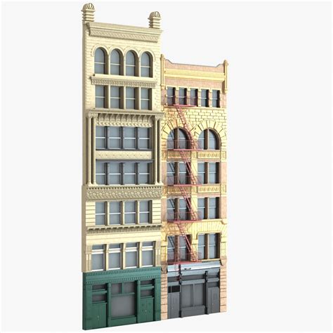European Building Facade 3d Model 7 Max Free3d