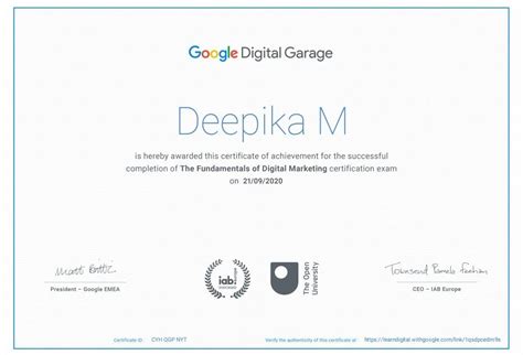deepika m on linkedin completed the fundamentals of digital marketing