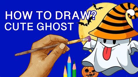 How To Draw Cute Ghost Simple Tutorial Step By Step YouTube