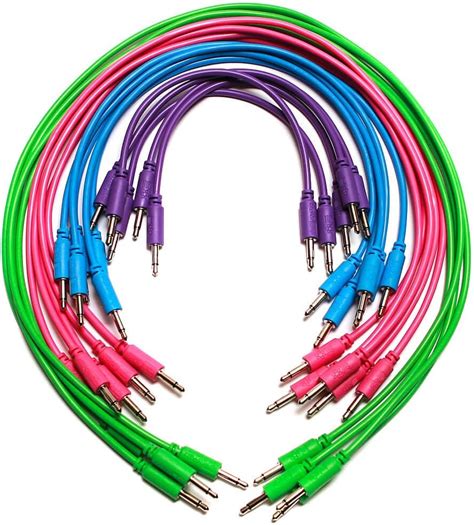 Amazon Com Patch Cables 20 Pack Assorted Synthrotek 3 5mm 1 8 Inch Mono Eurorack Modular
