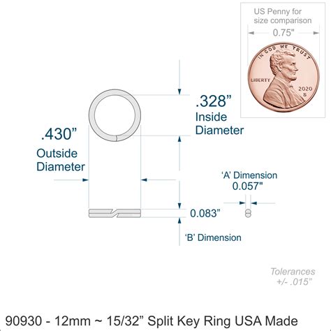 Shop For And Buy 12mm 1532 Inch Diameter Small Split Key Ring Usa